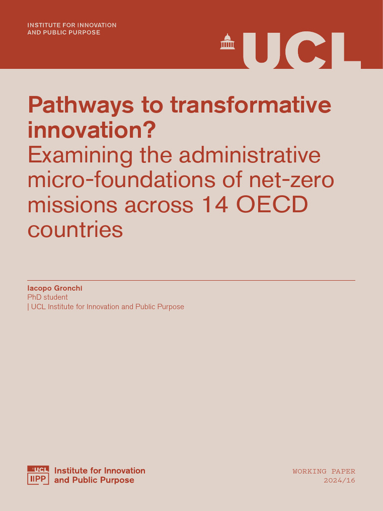 Iipp WP 2024-16 Pathways To Transformative Innovation | PDF ...