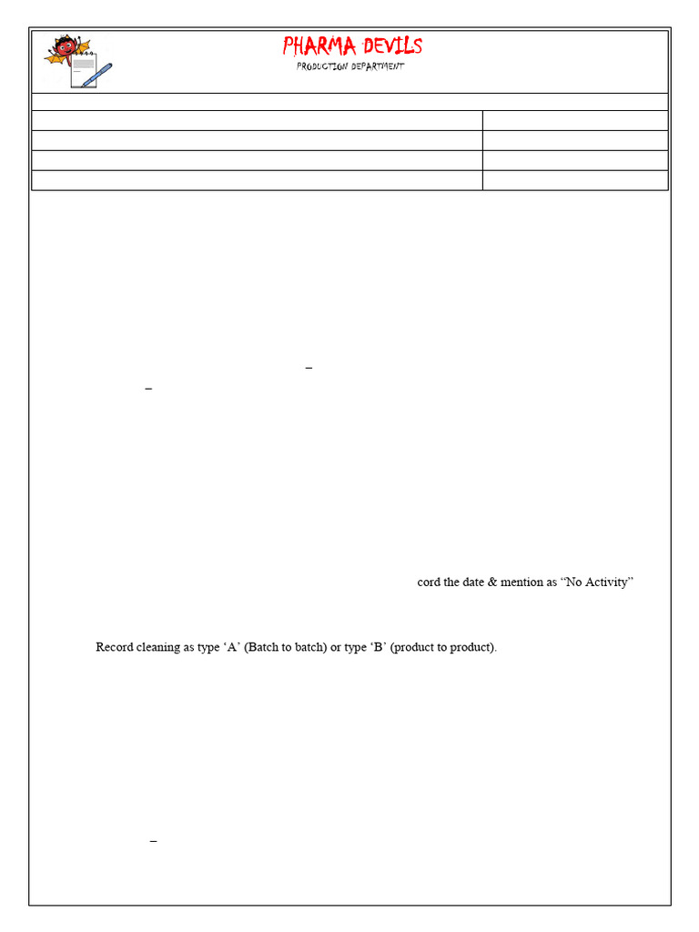 SOP For Making Entries in Equipment Usage and Cleaning Log Sheet | PDF ...