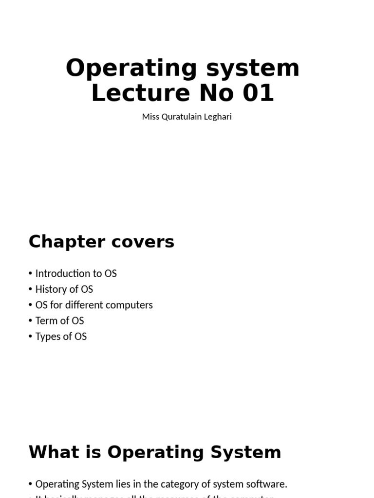 01 os | PDF | Operating System | Linux