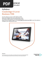 Cambridge AS & A Level Business Syllabus 2026-2028 | PDF | Marketing ...