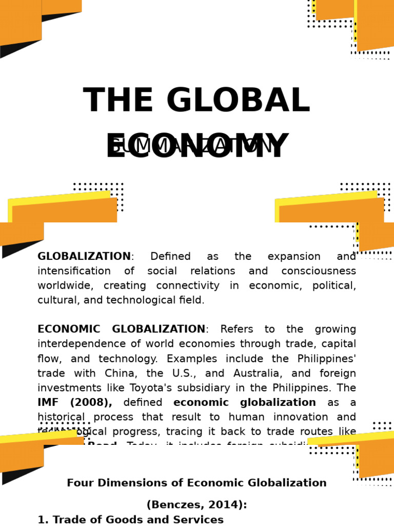 The Global Economy | PDF | Globalization | Bretton Woods System