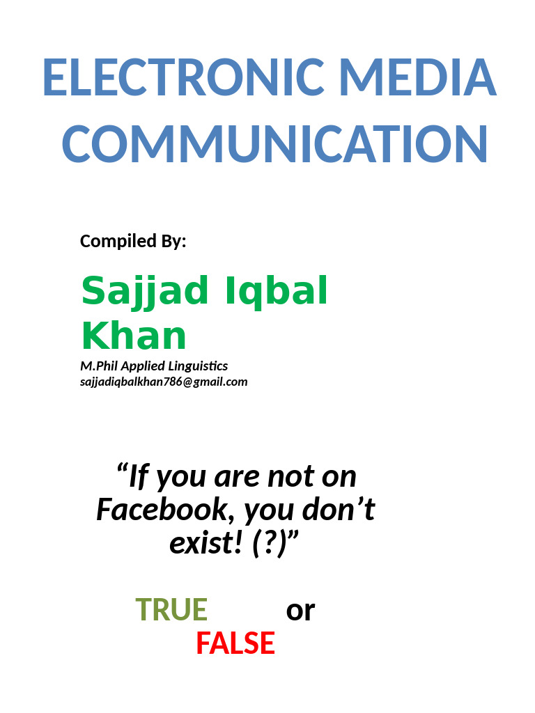 12 Electronic Media Communication | PDF