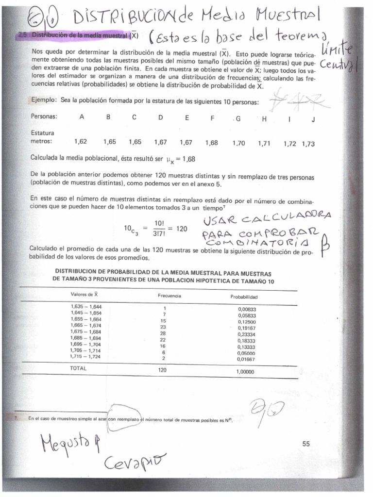 Base Teorema Limite Central | PDF