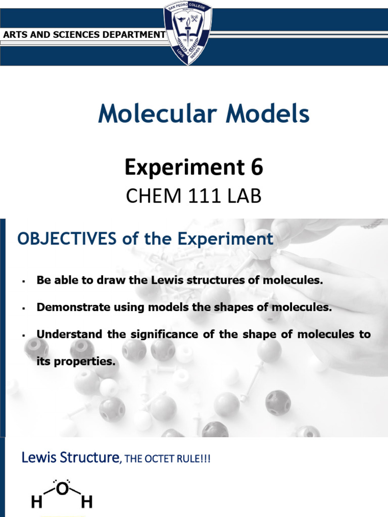 EXPERIMENT 6 (Molecular Models) | PDF | Chemical Bond | Materials Science