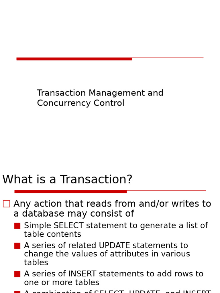 Transactions Concurrency Pdf Database Transaction Databases