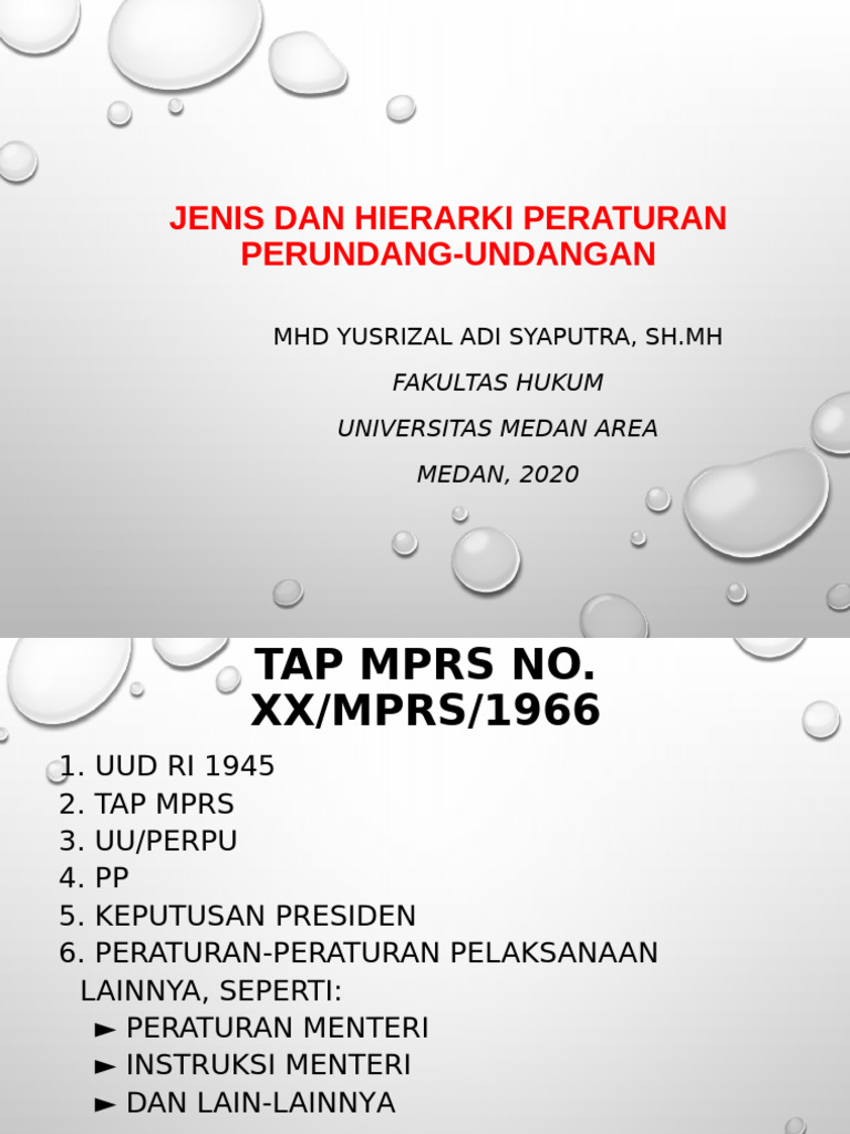 Hierarki Peraturan Perundang Undangan Di Indonesia | PDF