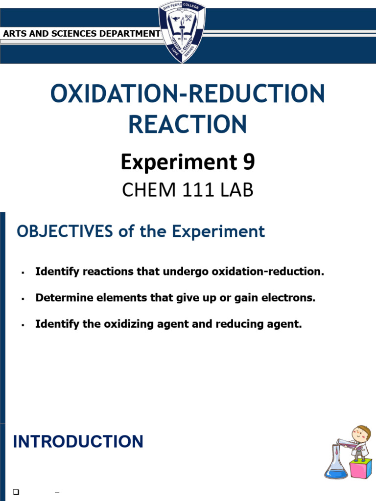 EXPERIMENT 9 (REDOX Reactions) | PDF | Chemical Reactions | Redox