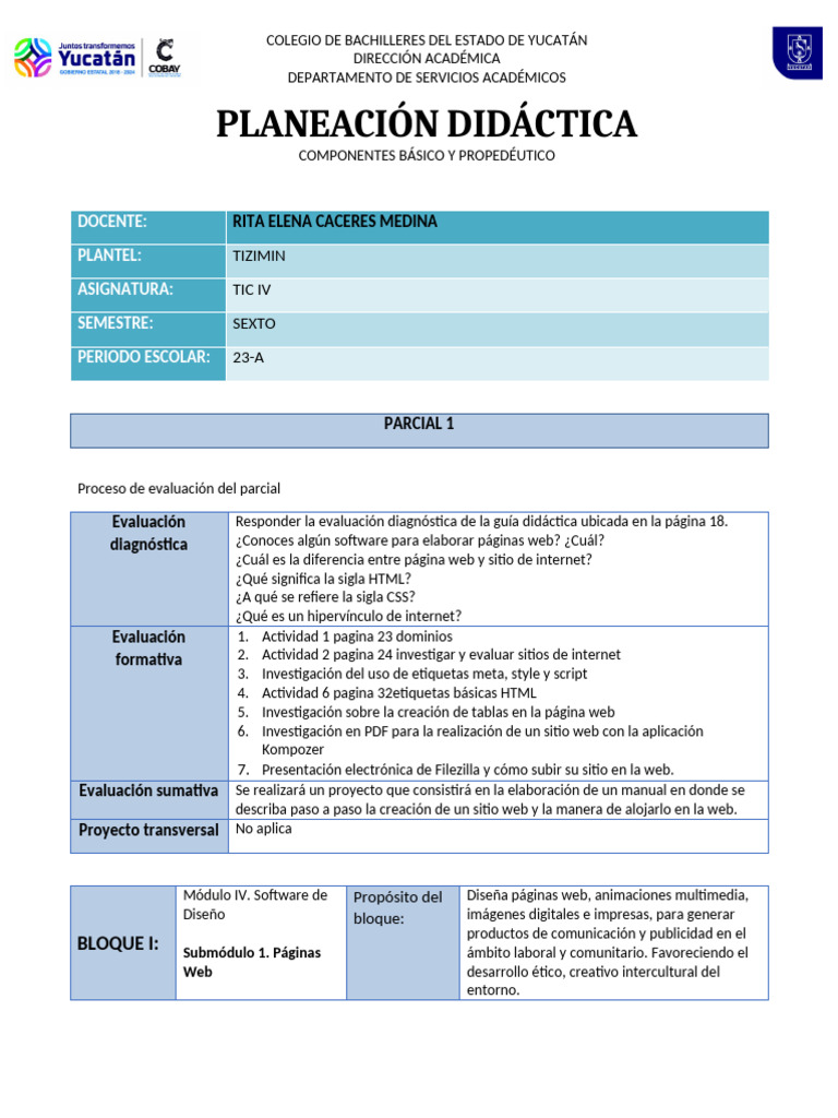 PLANEACION DIDACTICA 2022 Capacitacion TIC S - 6 | PDF | Red mundial | Internet y web
