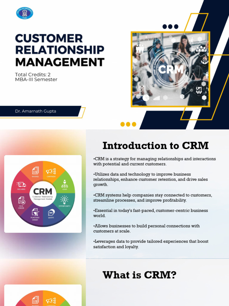 CRM Unit-1 For Teaching Removed | PDF | Customer Relationship Management | Customer Experience