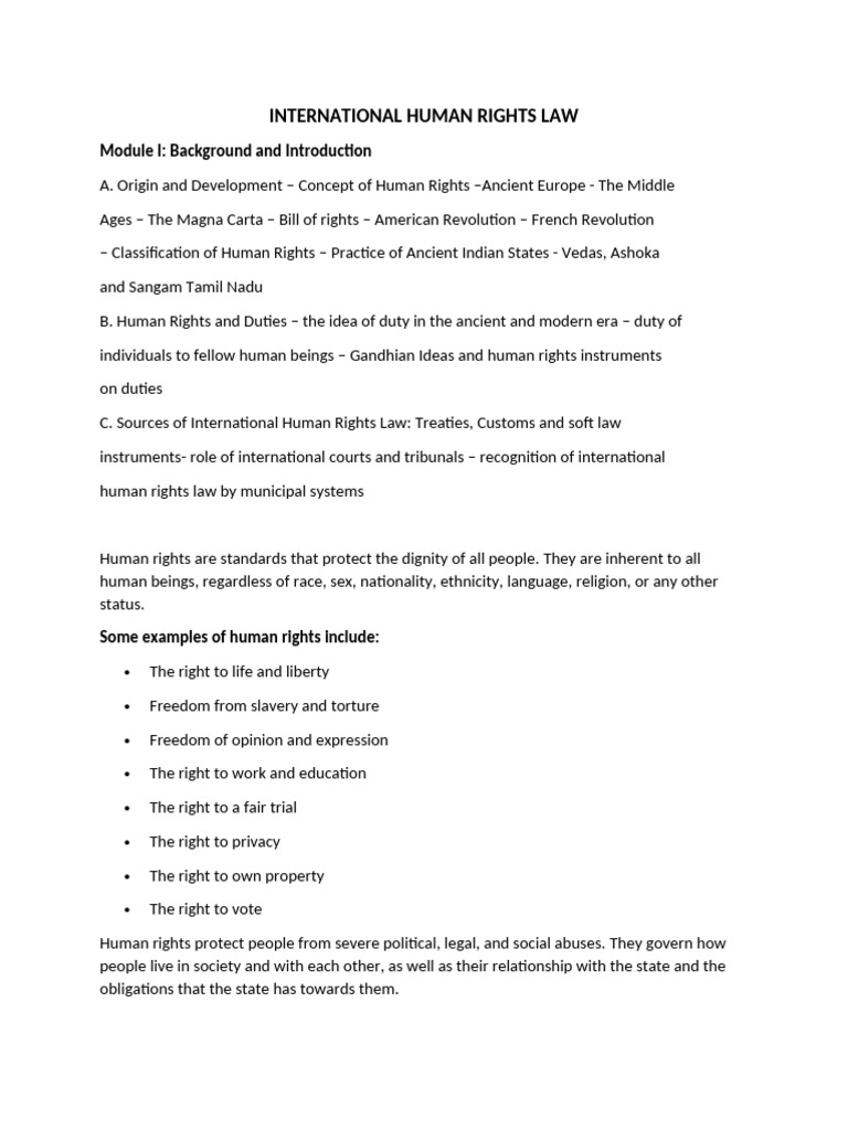International Human Rights Law | PDF | International Labour ...