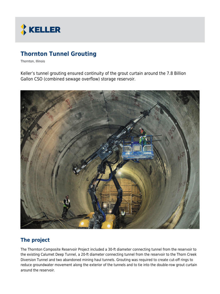 Thornton Tunnel Grouting | PDF