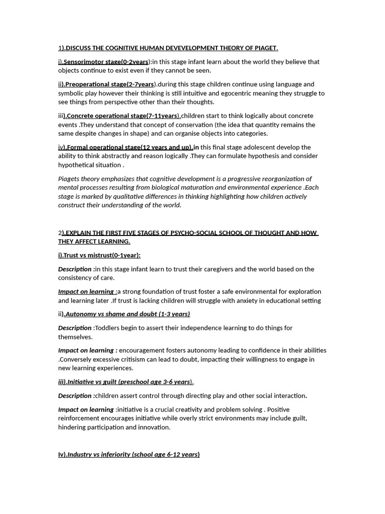 Group B Psychology Assignment | PDF | Liberal Arts Education ...