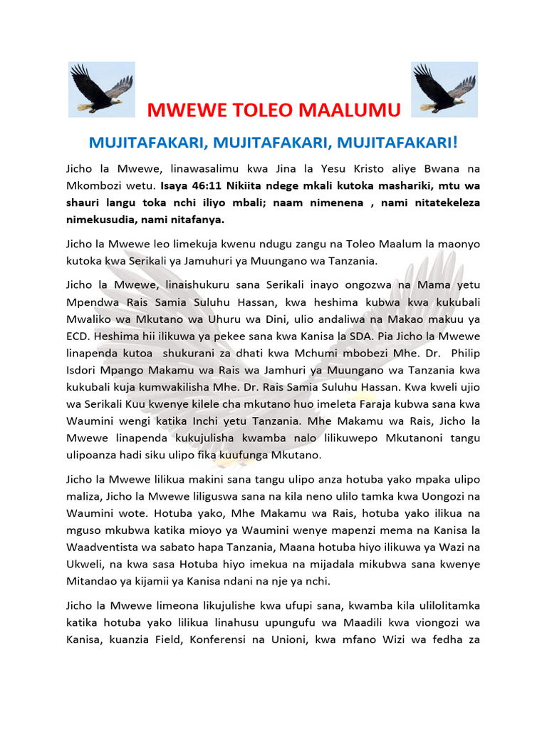 Mwewe TM Ar2 | PDF