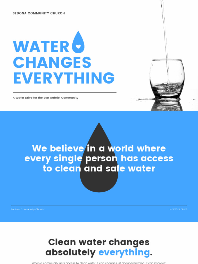 Modern White and Blue Water Drive Church Presentation | PDF | Drinking ...