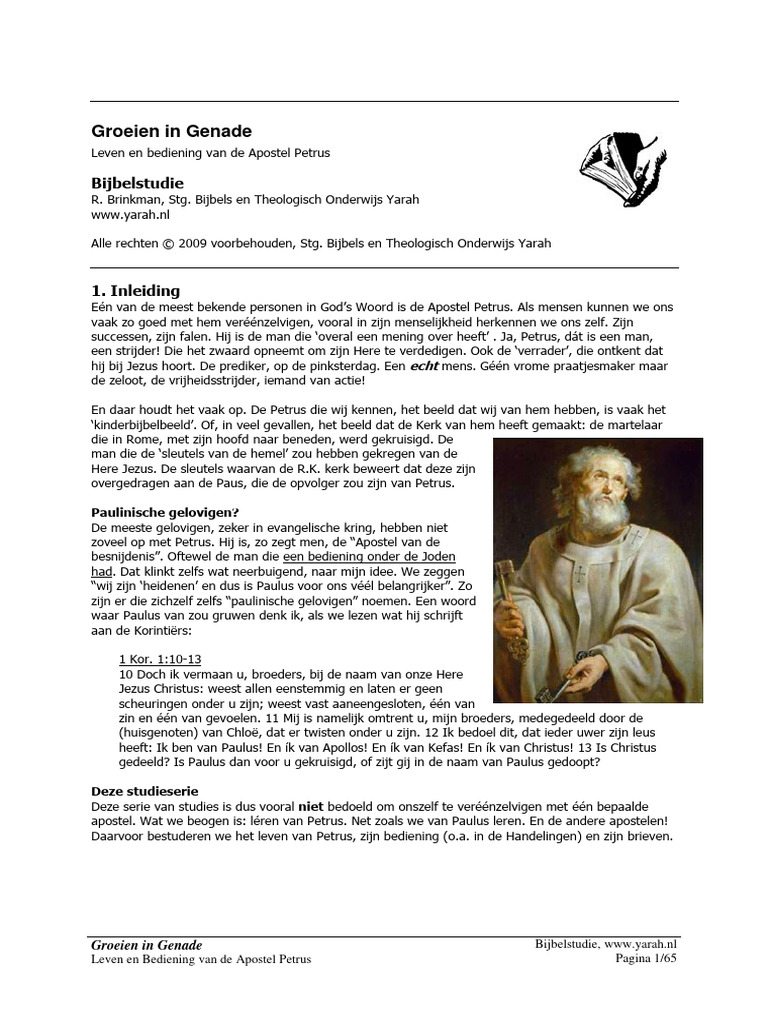 Groeien in Genade-De Brieven Van Petrus-R. Brinkman | PDF