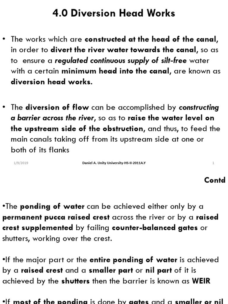 Chapter 4 Diversion Work | PDF | Soil Mechanics | Slope