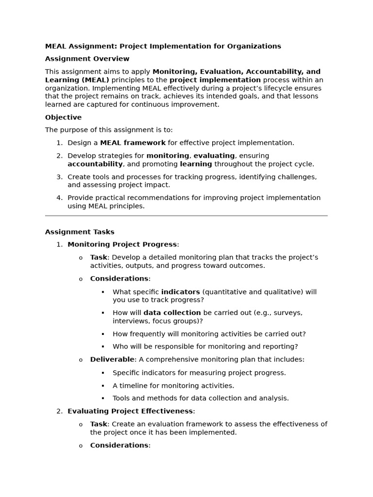 MEAL Framework for Project Success | PDF | Evaluation | Accountability