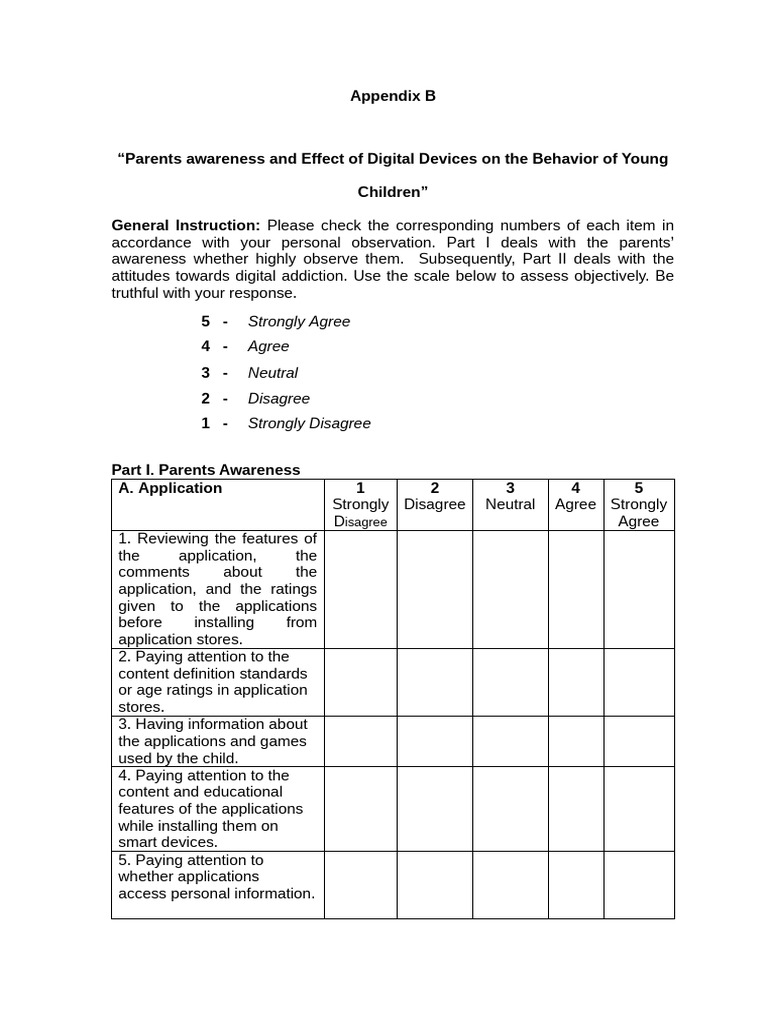 Adapted Survey Questionnaire | PDF | Attention | Learning