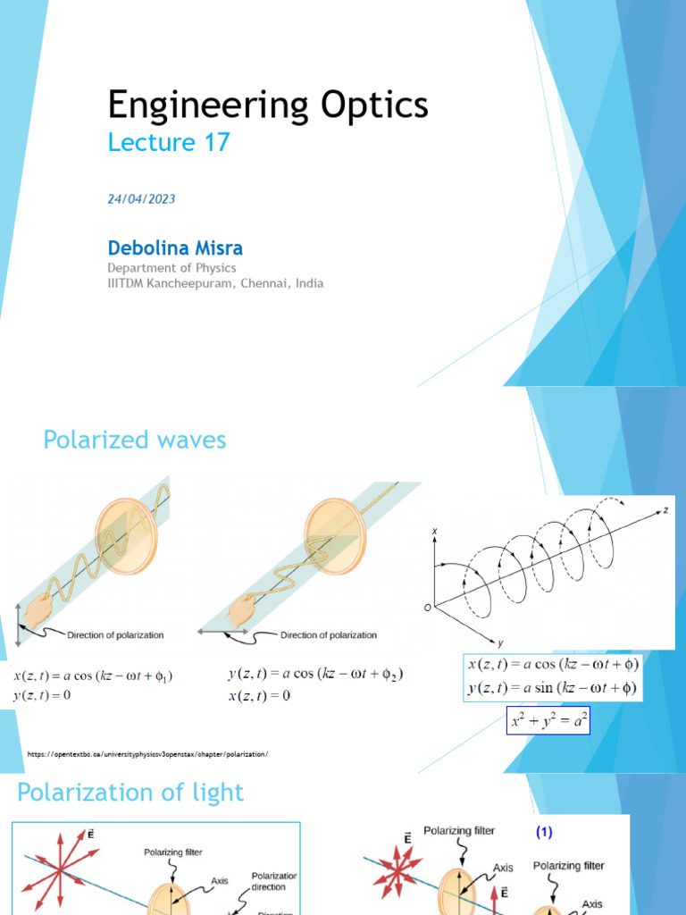 lect_17 (1) | PDF | Polarization (Waves) | Waves