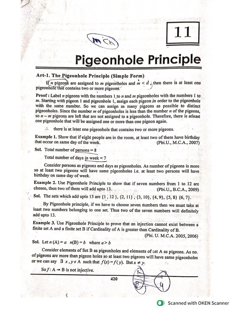 Pigeonhole Principle | PDF