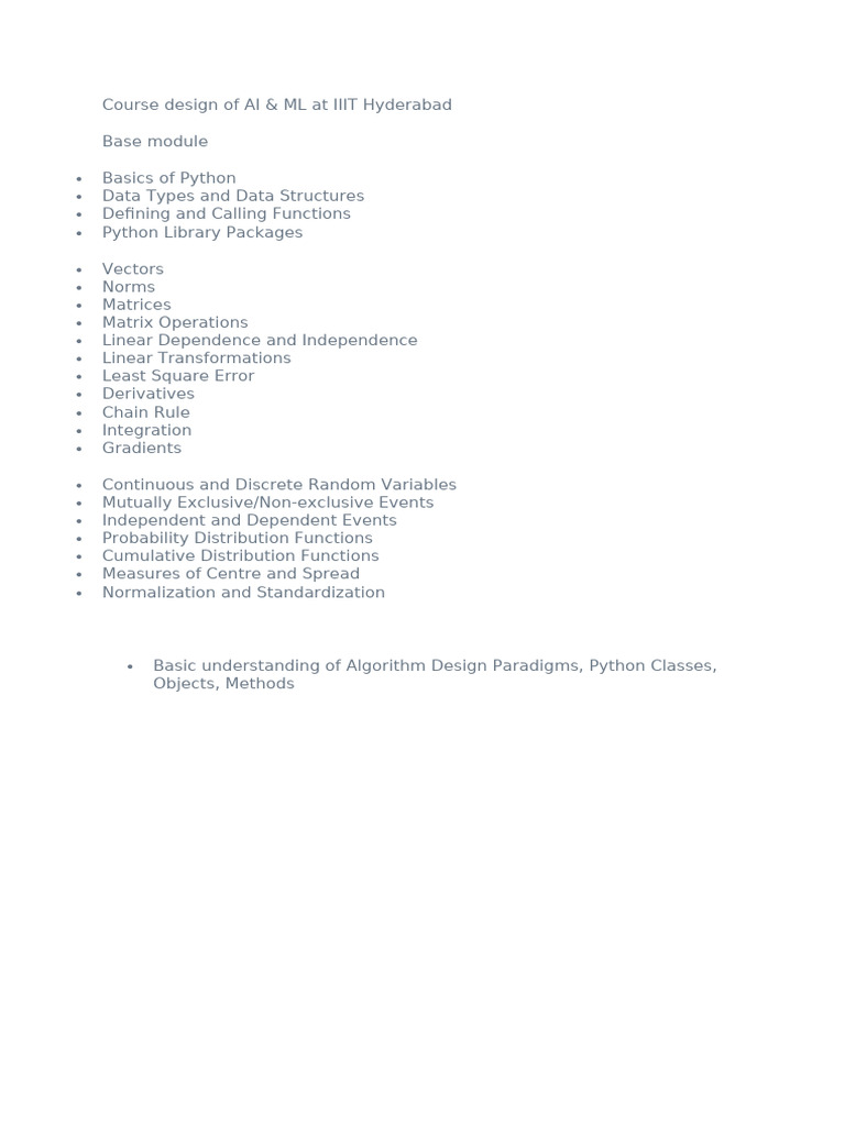 Course Design of AI | PDF | Computers
