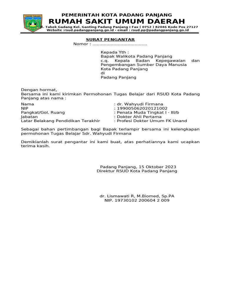 Surat Pengantar SKPD 1 | PDF