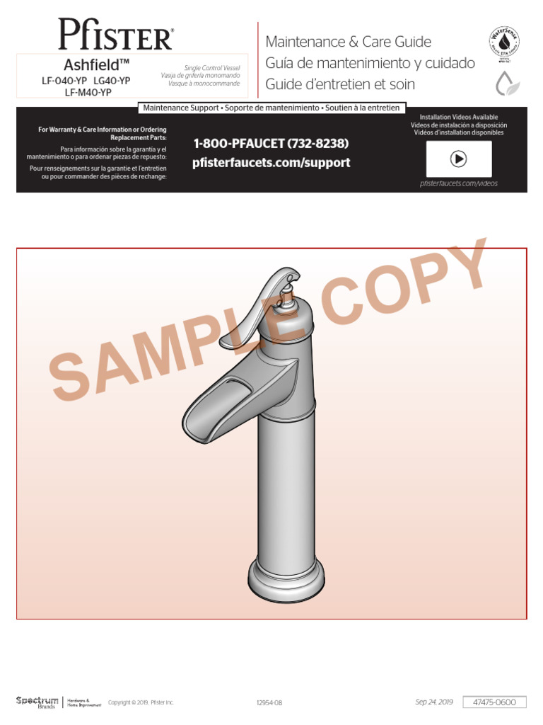 Faucet Ashley Pfister | PDF