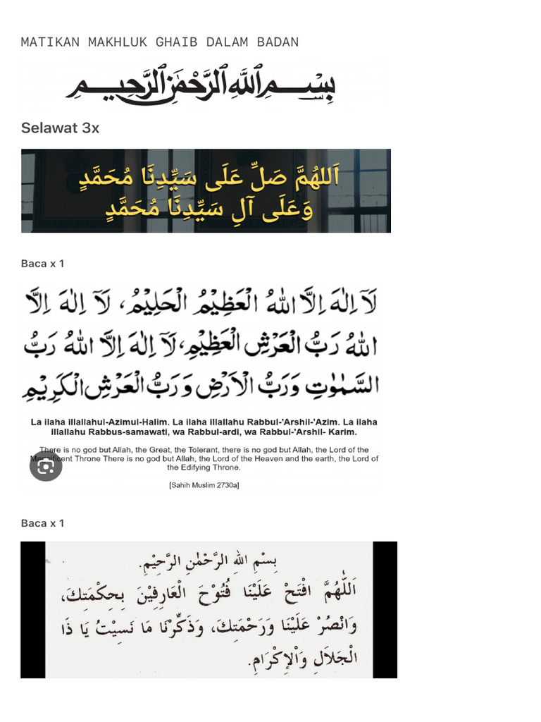 Doa Penutup untuk Mengusir Makhluk Ghaib | PDF | Agama & Spiritualitas