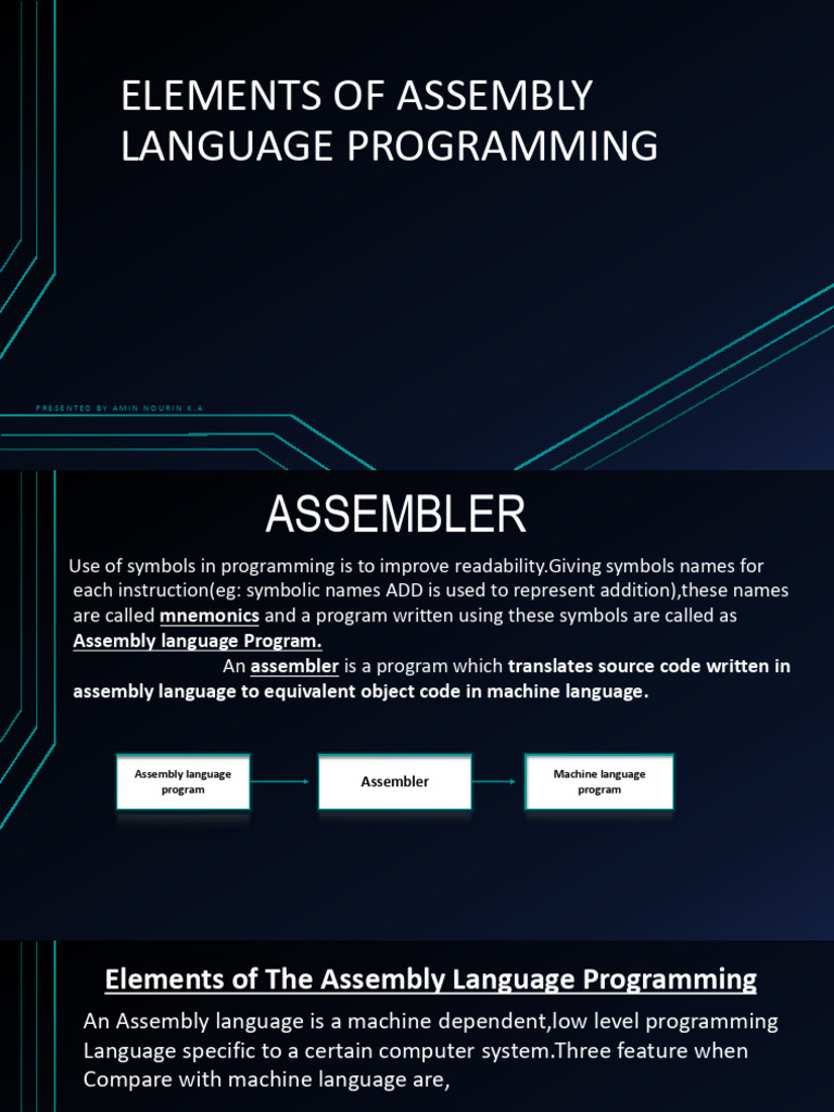Elements of Assembly Language Programming | PDF | Assembly Language | Computer Programming