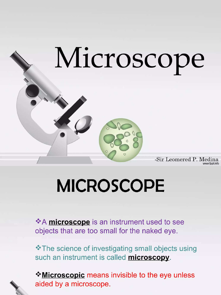 Parts and Functions of Microscope - PPTX - 20241014 - 180758 - 0000 | PDF