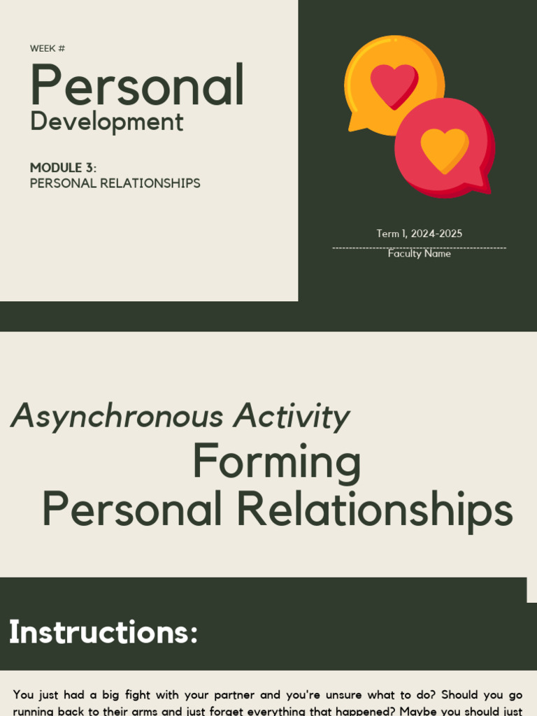 Forming Personal Relationships (Asynchronous) | PDF | Interpersonal Attraction | Behavioural ...