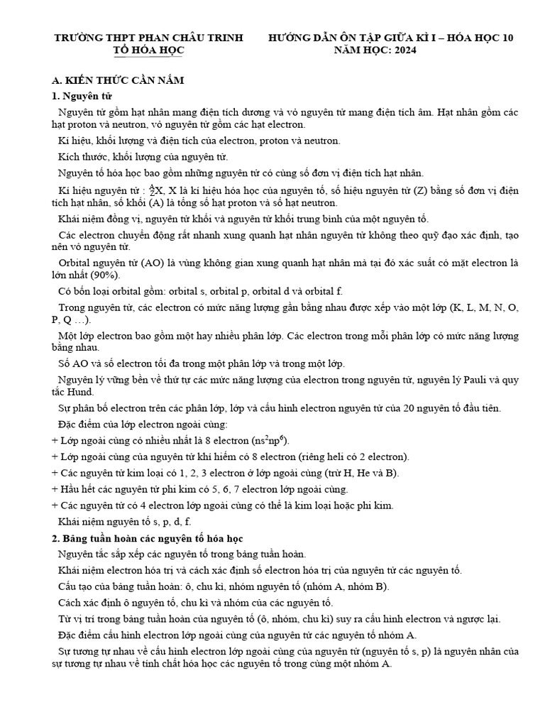 OntapGK1 2425 Hoa10 | PDF