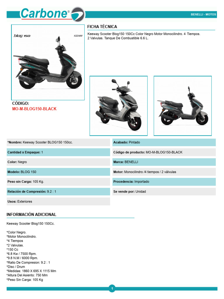 Keeway Blog 150 GRIS | PDF