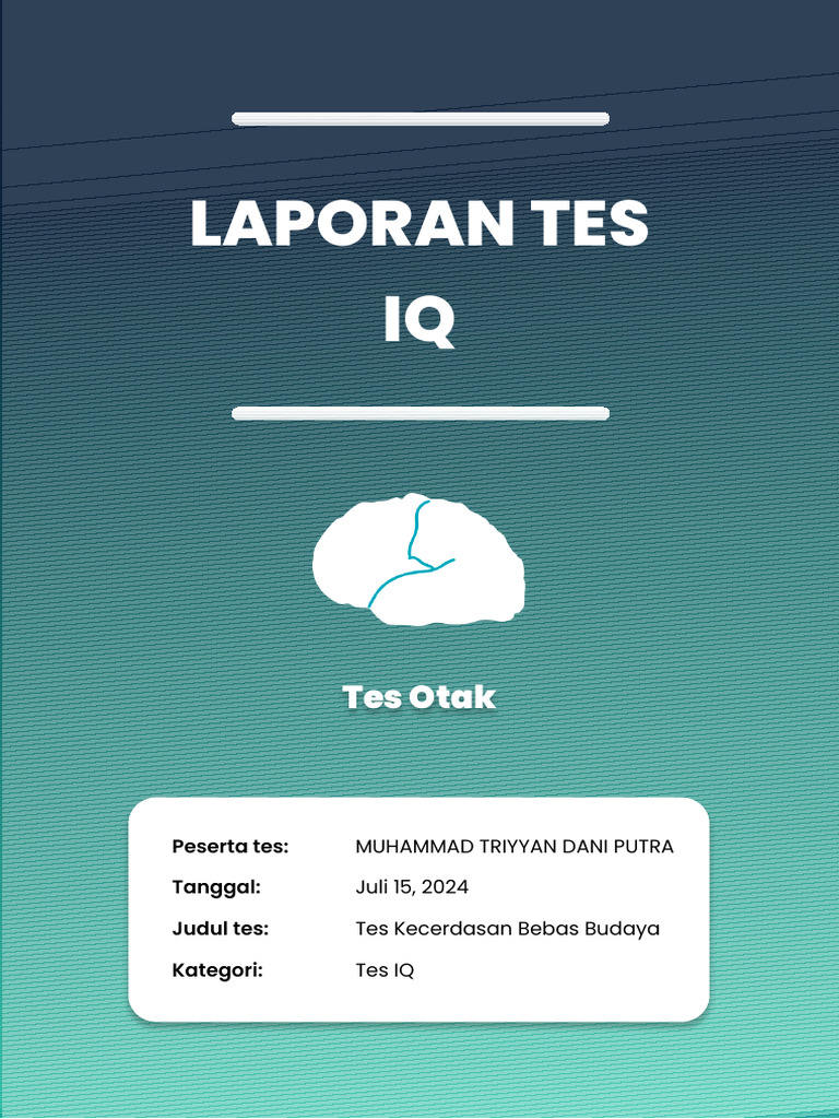 IQ Test Report - Muhammad - Triyyan - Dani - Putra-1 | PDF