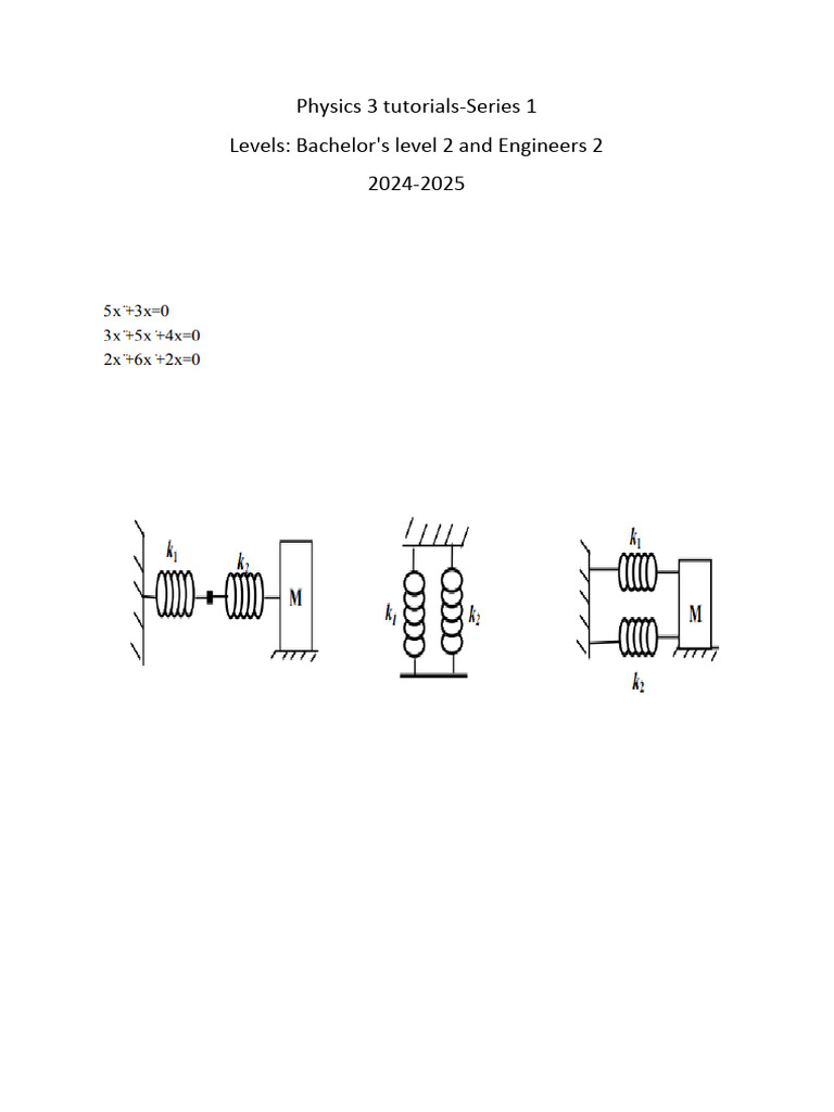 Physics 3 Differential Equations & Oscillations | PDF | Oscillation ...