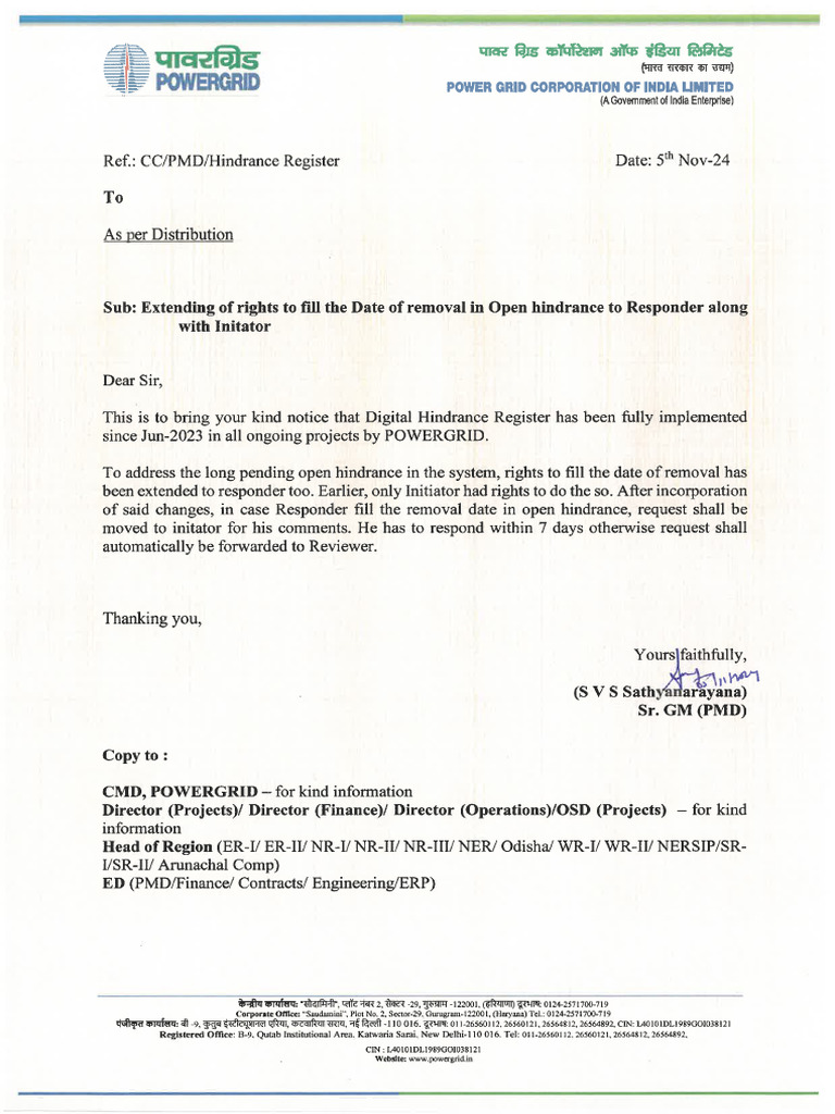 Digital Hindrance Register | PDF