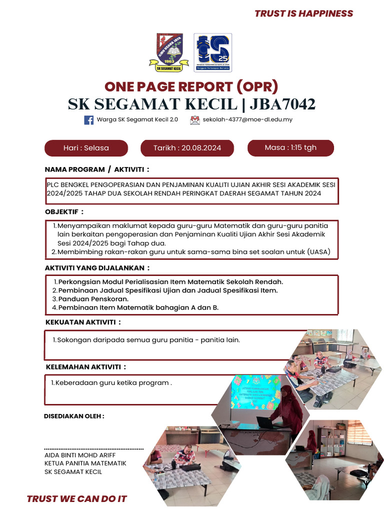 One Page Report (OPR) AIDA | PDF