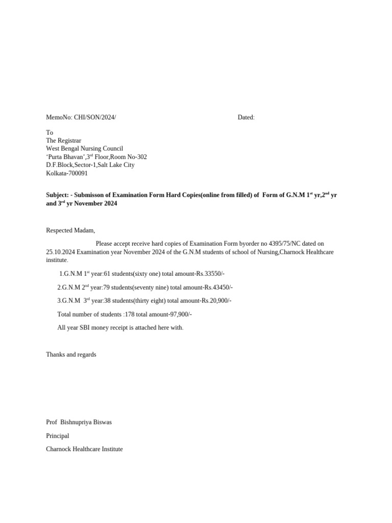 Student Registration Forwarding Letter-1 | PDF | Science & Mathematics