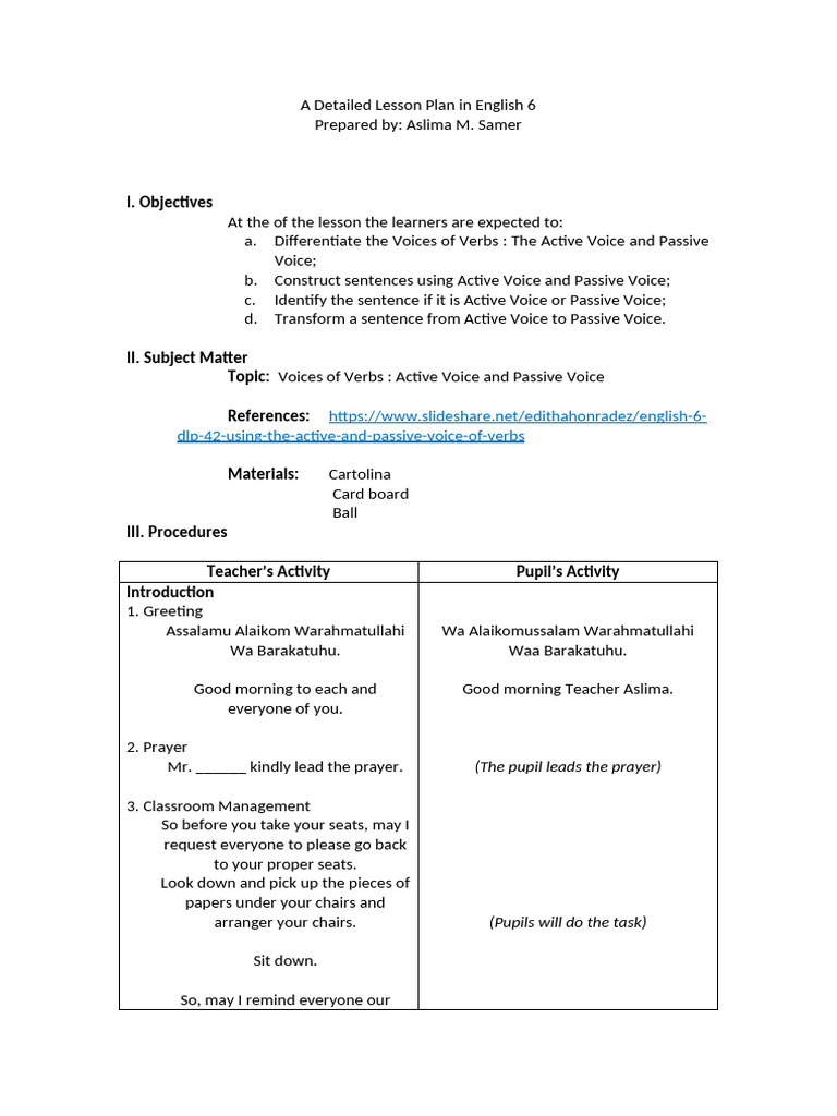 Voices of Verbs: Active Voice and Passive Voice | PDF | Subject ...