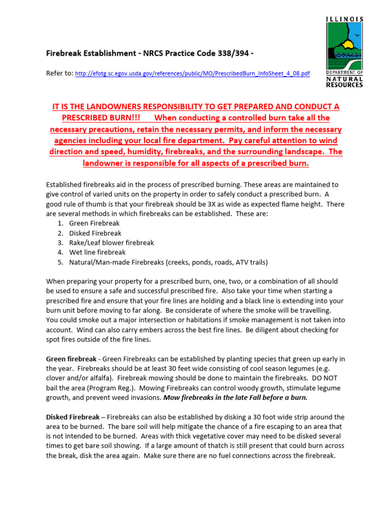 Other Firebreaks Prescribedburns | PDF | Fires | Wildlife