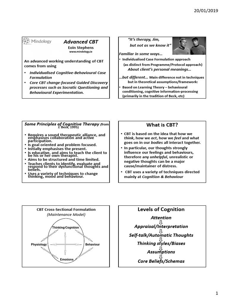 IACP Cork Advanced CBT Slides | PDF | Cognitive Behavioral Therapy | Psychotherapy