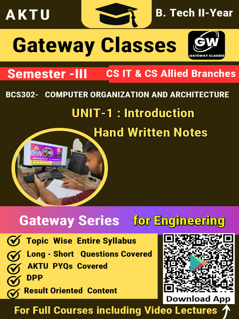 C.O.A Handwritten Notes of Unit 1 | PDF | Computers