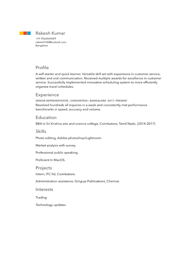 Rakesh Resume | PDF | Business | Art