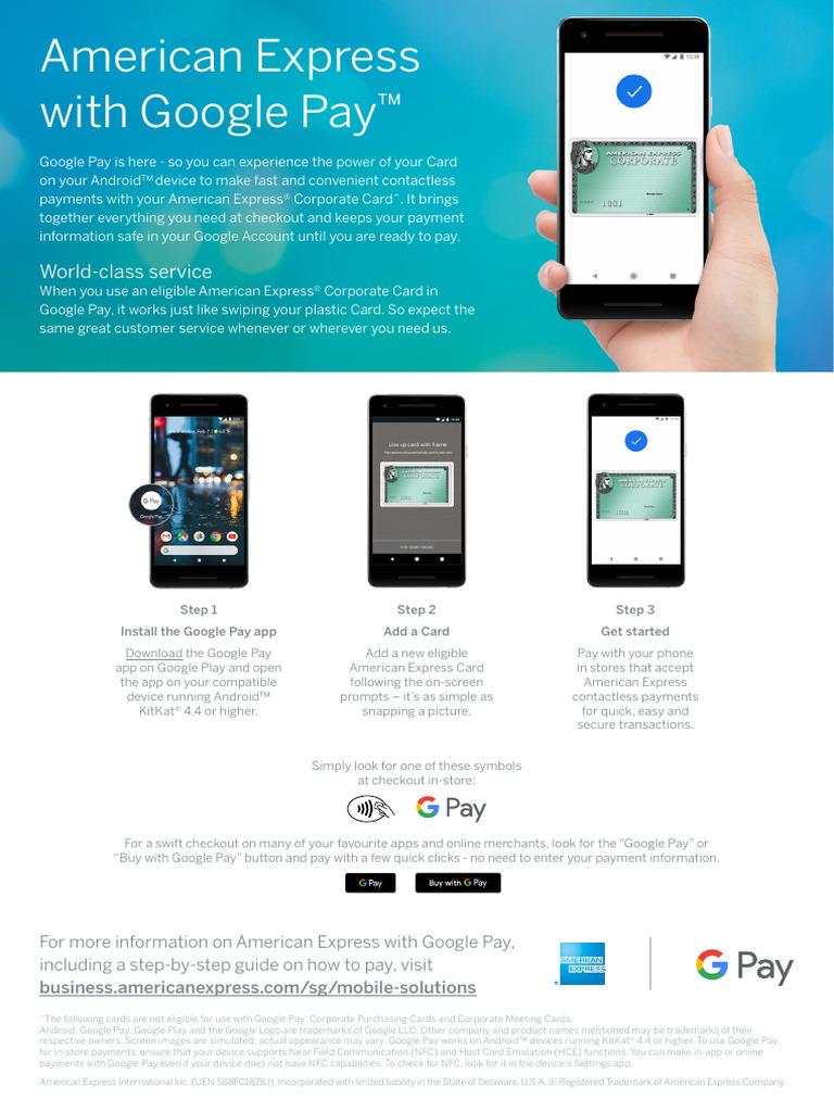 Amex Google Pay Fact Sheet | PDF | American Express | Information ...