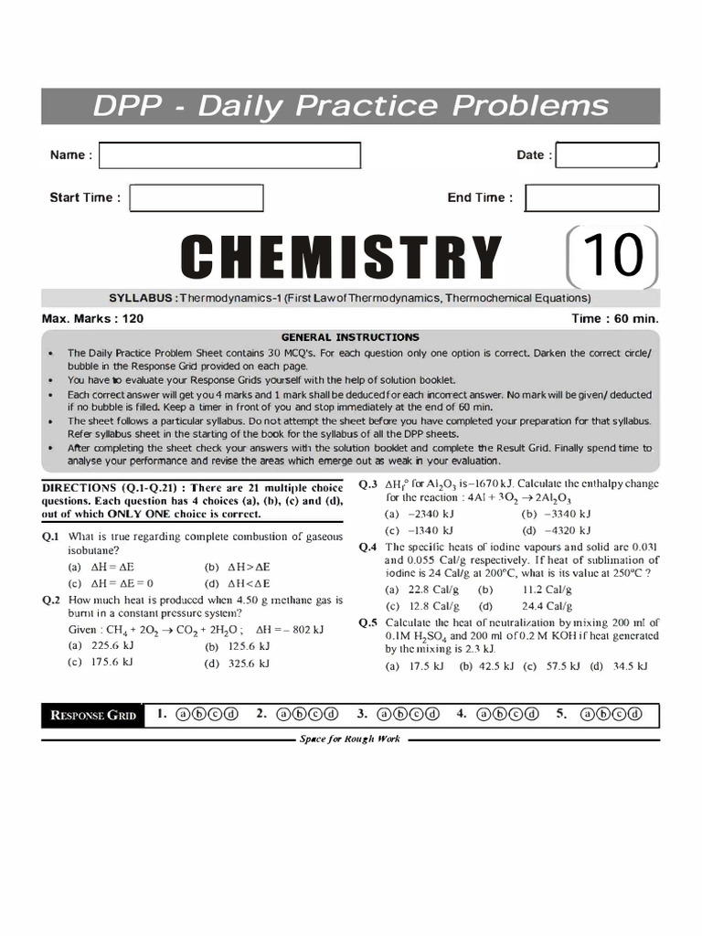 DPP NEET - Chemistry | PDF | Gibbs Free Energy | Scientific Phenomena