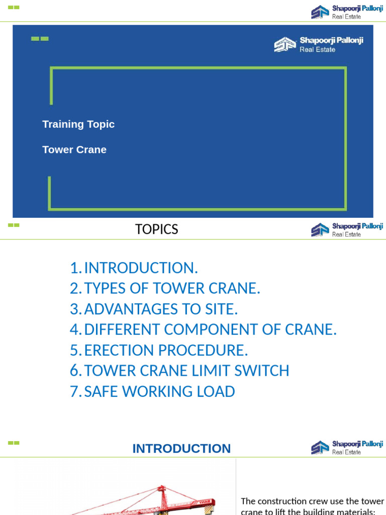 Tower Crane Training Overview | PDF