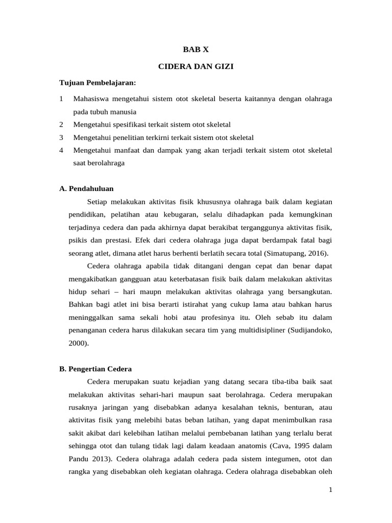 BAB X Gizi Dan Fisiologi Olahraga | PDF