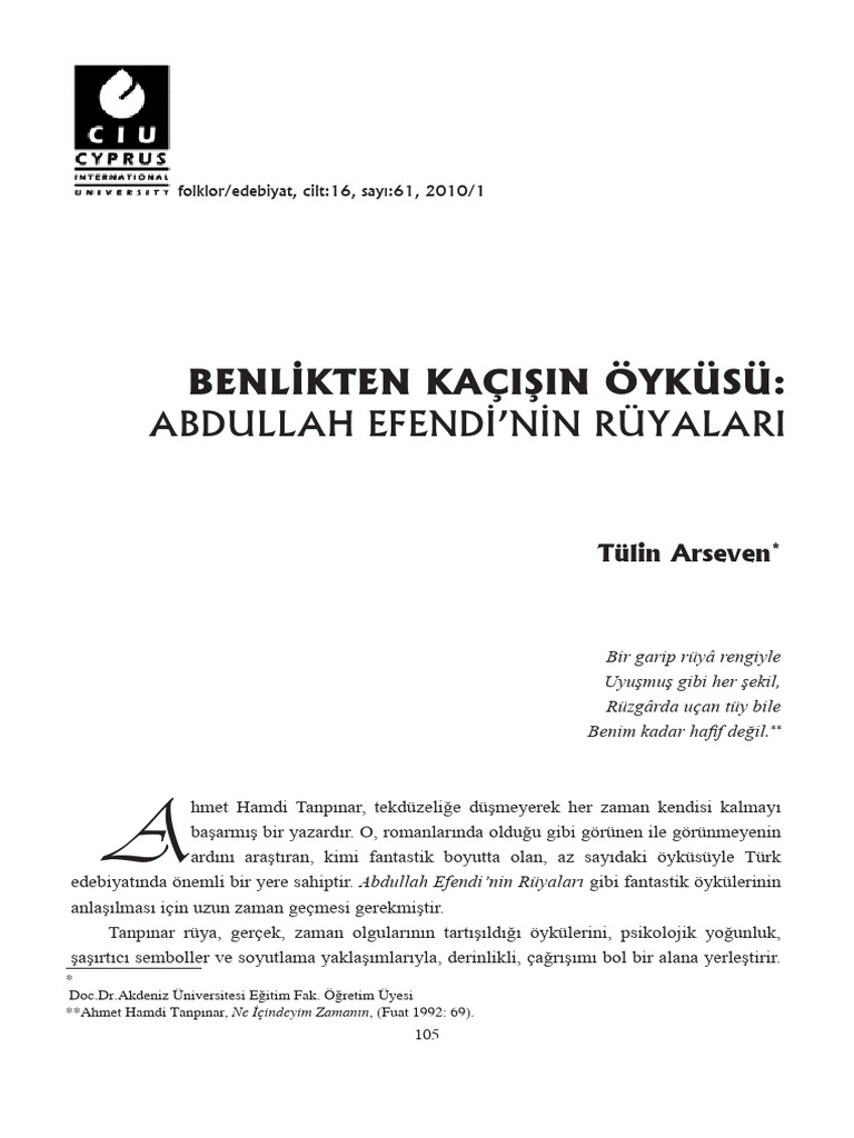 Benl - Kten Ka - I - in - Yk - S - Abdullah Efend - N - N R - Yalari (#274076) - 255252 | PDF