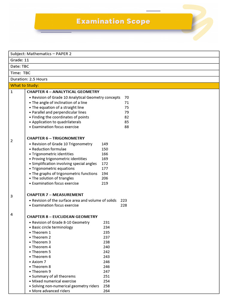 2024 GR 11 November P2 Scope | PDF | Trigonometry | Geometry