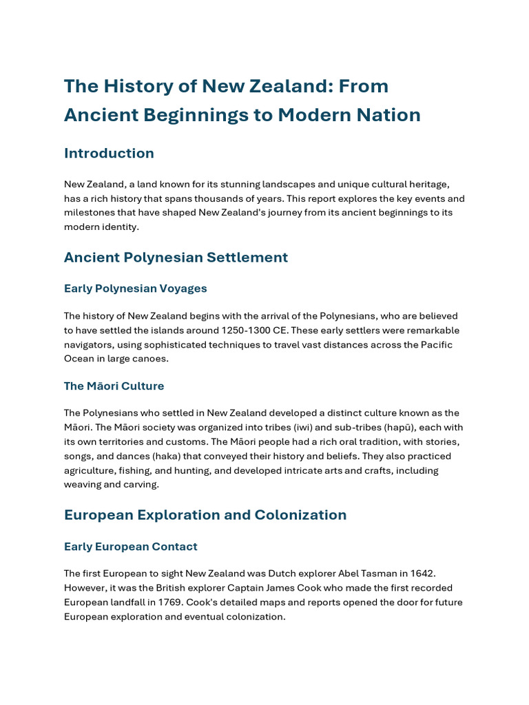 History of New Zealand | PDF | New Zealand | Māori People